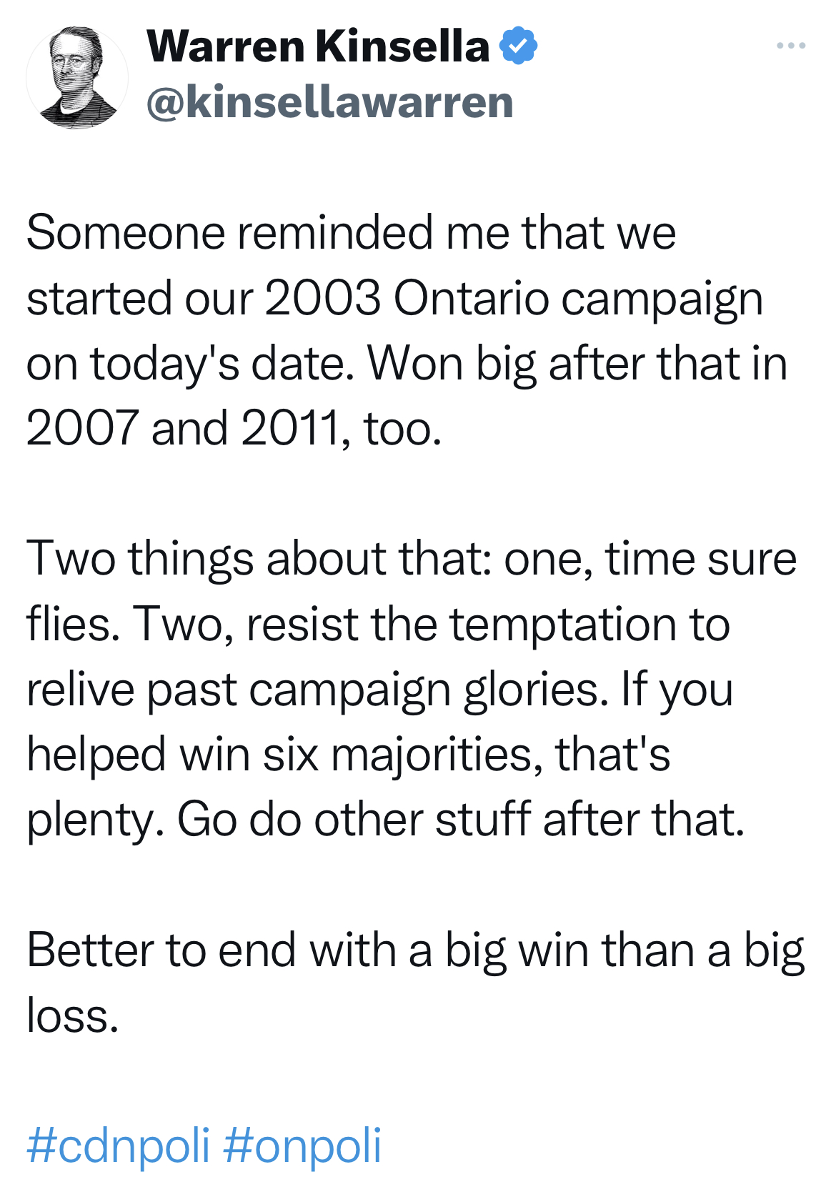 Anniversary : Warren Kinsella