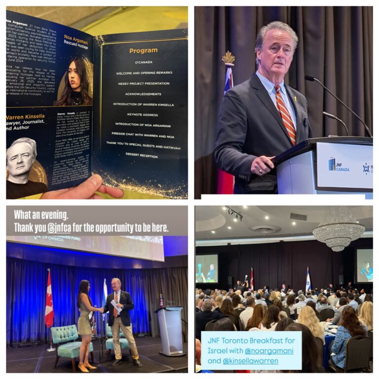 Today with rescued hostage Noa Argamani : Warren Kinsella